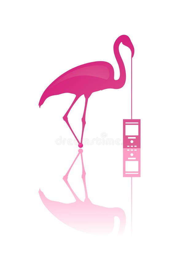 Flamingo stock vector. Illustration of bird, heron, computer - 11280462