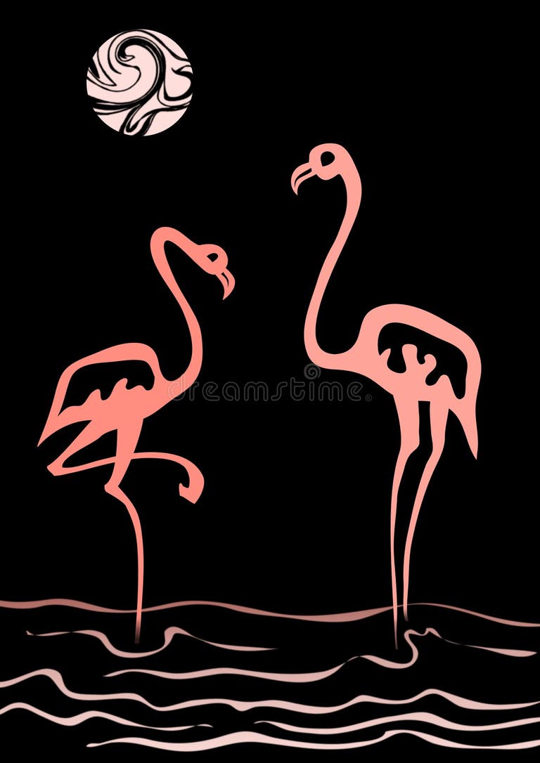 Flamingo Night Stock Illustrations – 2,677 Flamingo Night Stock ...