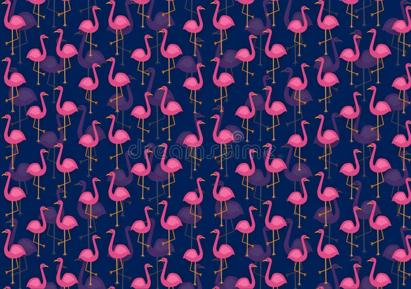 Flamingo Background Design for Wallpaper Stock Illustration ...