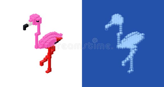 Flamingo Blueprint Project Idea and Implementation. Vector Stock Vector ...