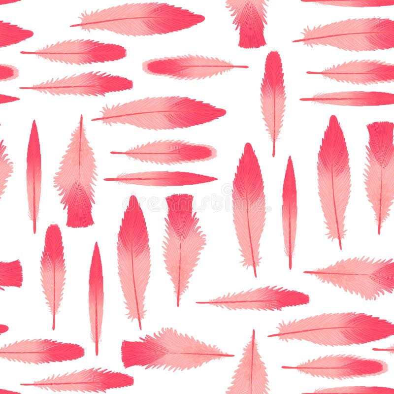 Flamingo Feathers Seamless Pattern. Stock Vector - Illustration of banner, abstract: 93214008