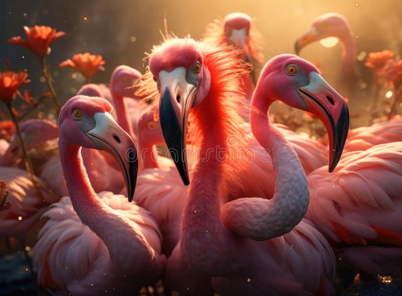 Flamingo group stock photo. Image of flamingo, nature - 290014284