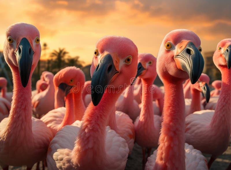Flamingo group stock image. Image of colorful, isolated - 290014401