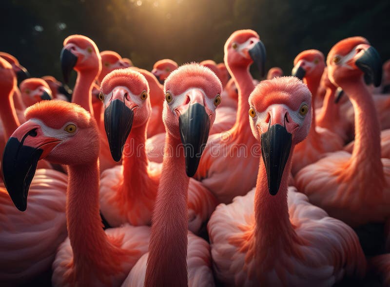 Flamingo group stock image. Image of beautiful, wildlife - 290014747
