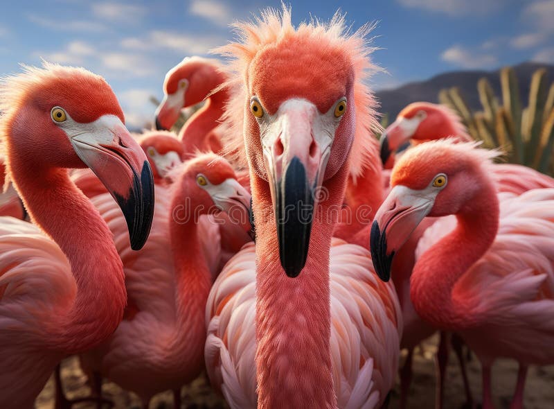 Flamingo group stock illustration. Illustration of flock - 290035866