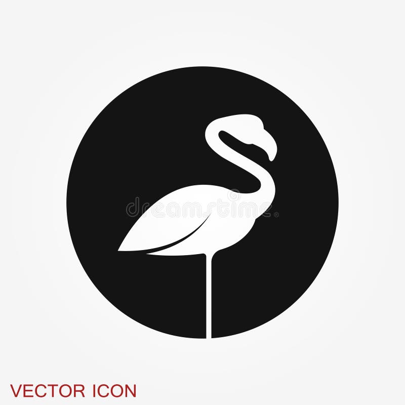 Flamingo Icon, Minimalistic Vector Illustration, Symbol of Bird Stock ...
