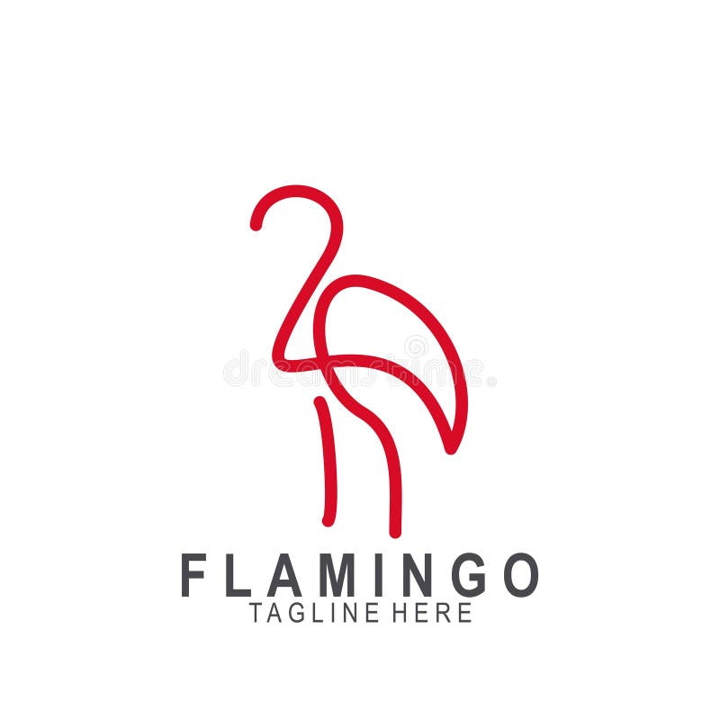 Flamingo Logo with Modern Design Stock Vector - Illustration of flight ...