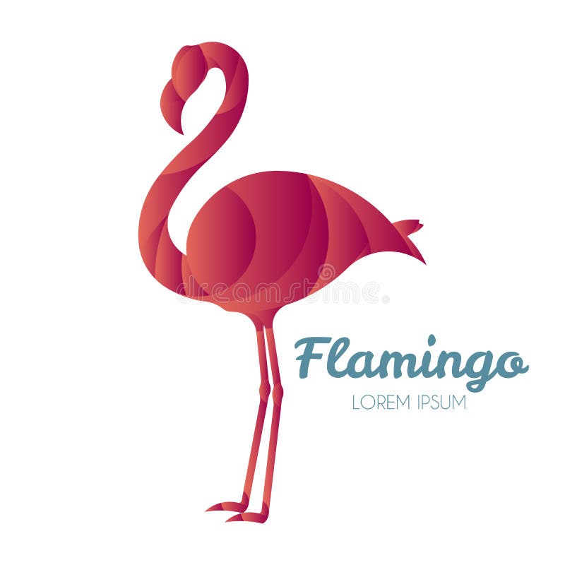 Flamingo logotype stock vector. Illustration of concept - 89824833