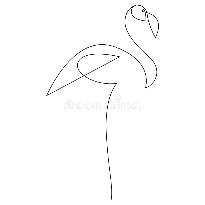 Continuous Drawing Flamingo Stock Illustrations – 298 Continuous ...