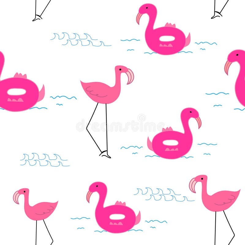 Flamingo Pattern Background, Tropical Flamingo Pattern. Stock Vector ...