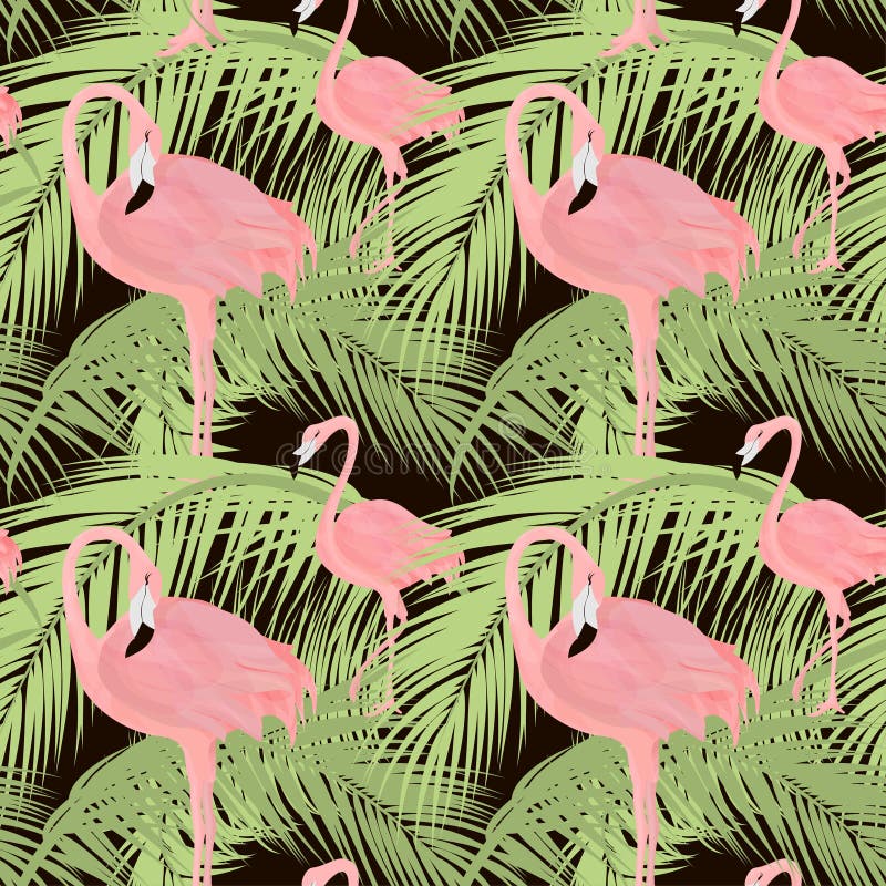 Flamingo Pattern for Fabrics, Wallpaper and Wrapping Paper. Tropical ...