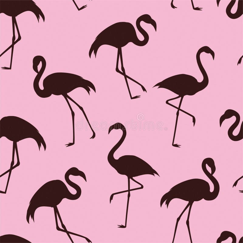 Flamingo Pattern. Vector Seamless Texture. Stock Illustration ...