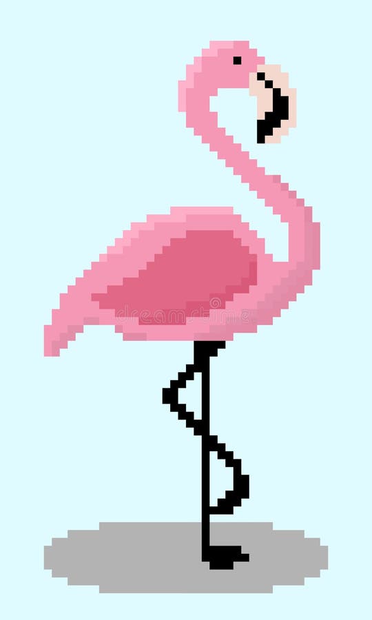 Pixel Flamingo Image Vector Stock Vector - Illustration of flamingo ...