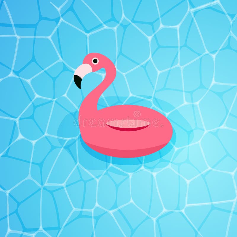 Flamingo Pool Float Line Icon Stock Vector - Illustration of vector ...