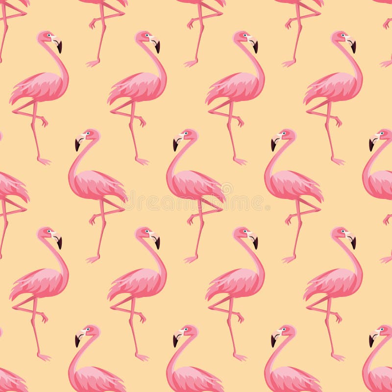 Flamingo Seamless Pattern Background Stock Vector - Illustration of ...