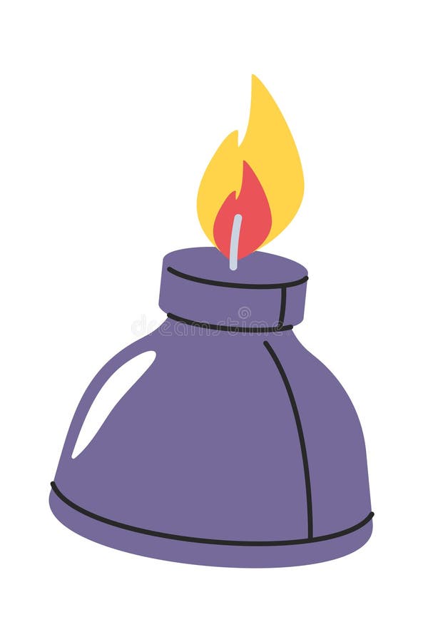 Flammable Burner Hand-drawn Laboratory Equipment Stock Vector ...