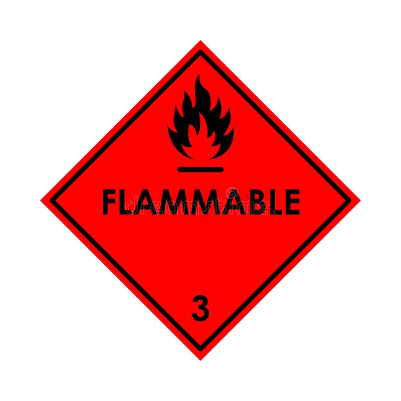 Flammable Gas Color Element. Hazardous Material Stock Vector ...