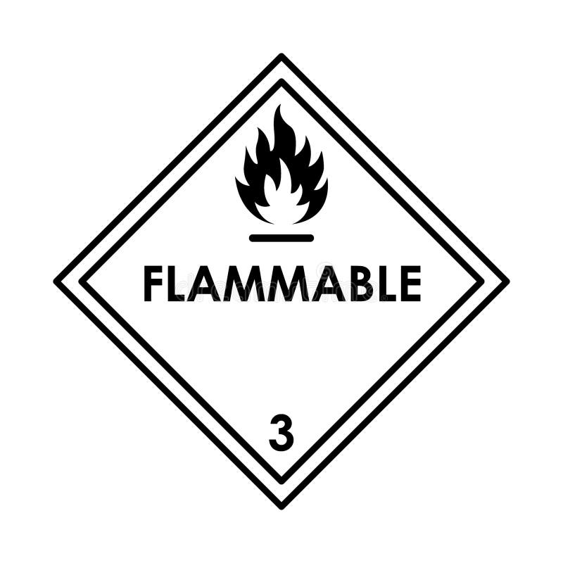 Flammable Color Element. Hazardous Material Stock Vector - Illustration ...