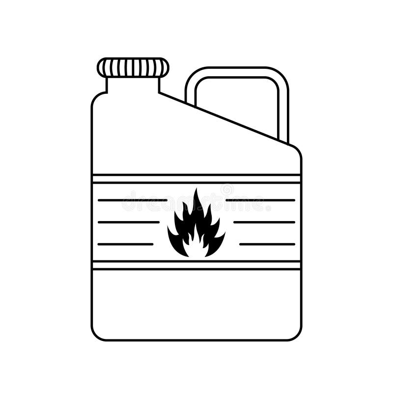 Flammable Fuel Canister, Warning Sign Illustration Stock Illustration ...