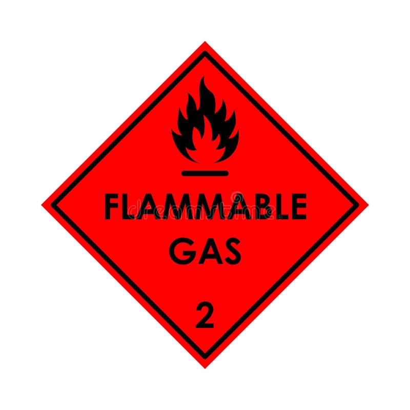 Flammable Gas Color Element. Hazardous Material Stock Vector ...