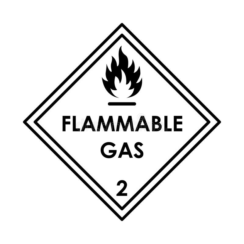 Flammable Gas Color Element. Hazardous Material Stock Vector ...