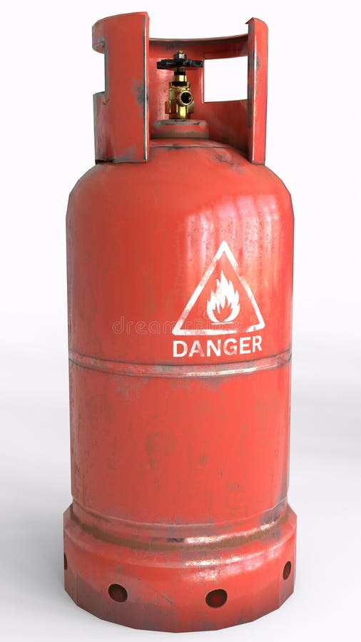 Flammable Gas Cylinder with White Background Stock Illustration ...