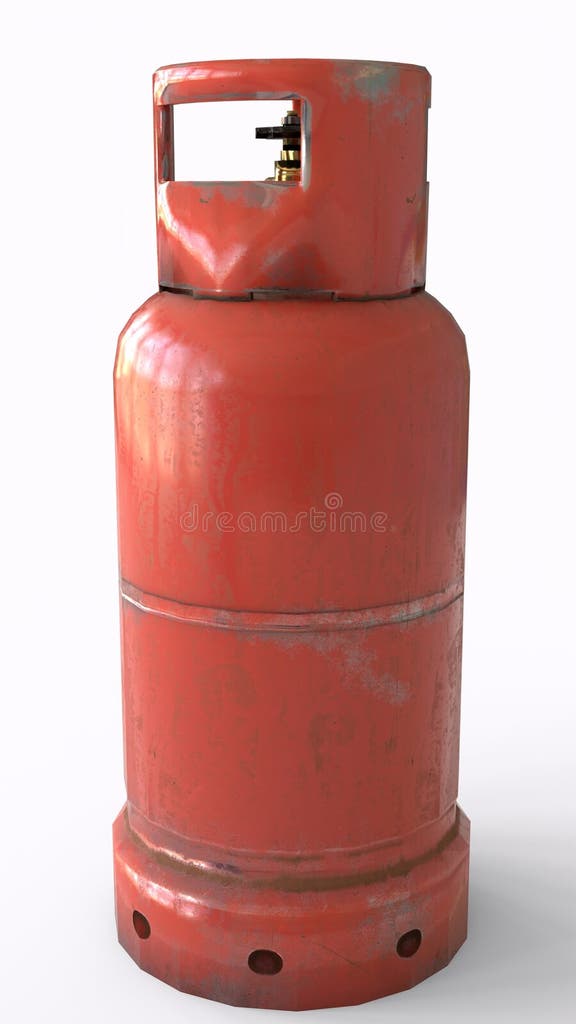 Flammable Gas Cylinder with White Background Stock Illustration ...