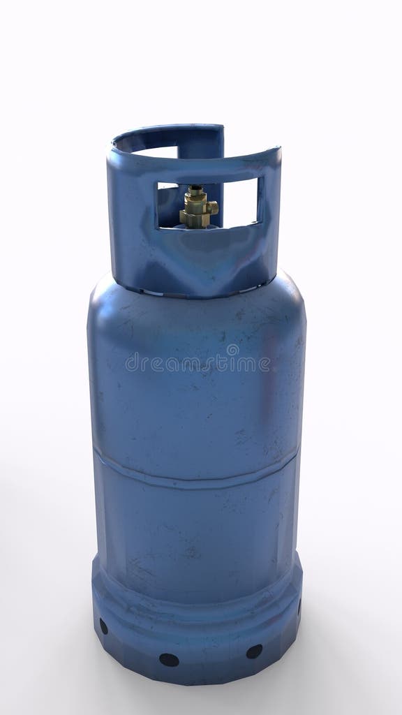 Flammable Gas Cylinder with White Background Stock Illustration ...