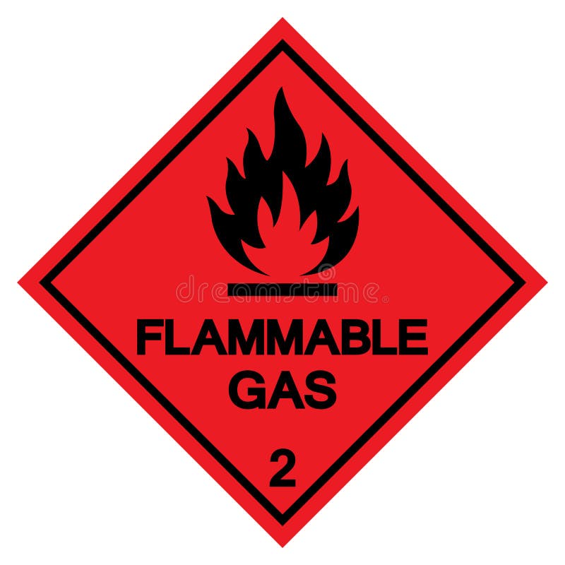 Flammable Gas Symbol Sign ,Vector Illustration, Isolate on White ...