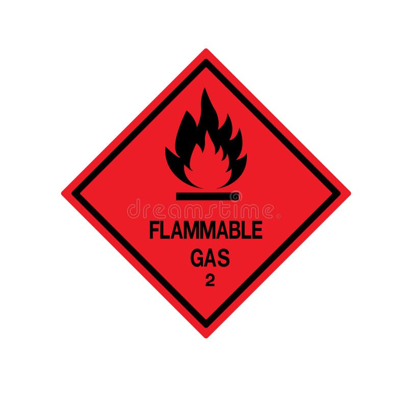 Flammable Gas Symbol Sign ,Vector Illustration, Isolate on White ...