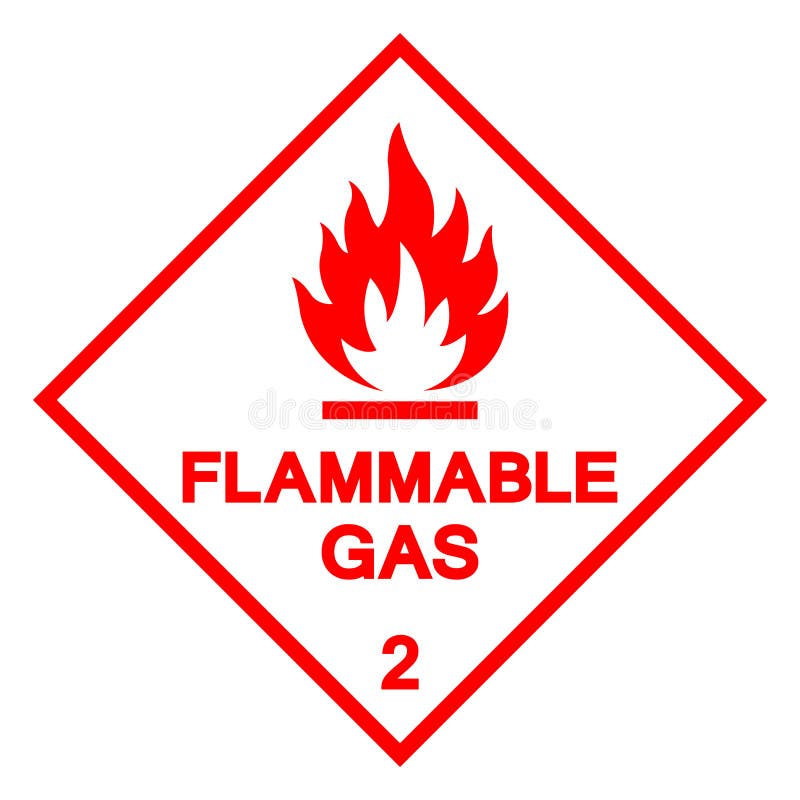 Flammable Gas Symbol Sign ,Vector Illustration, Isolate on White ...