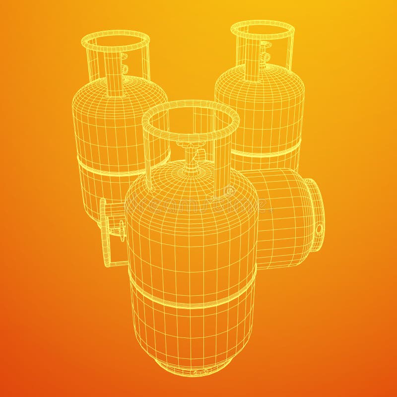 Flammable Gas Tank Wireframe Stock Vector - Illustration of fuel, mesh ...