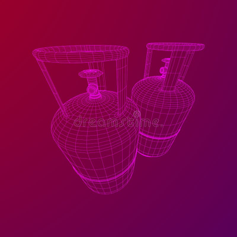 Flammable Gas Tank Wireframe Stock Vector - Illustration of explosive ...