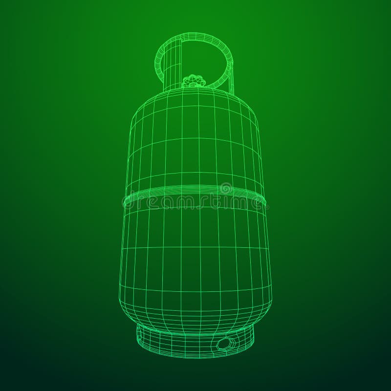 Flammable Gas Tank Wireframe Stock Vector - Illustration of fuel ...