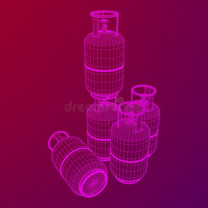 Flammable Gas Tank Wireframe Stock Vector - Illustration of equipment ...