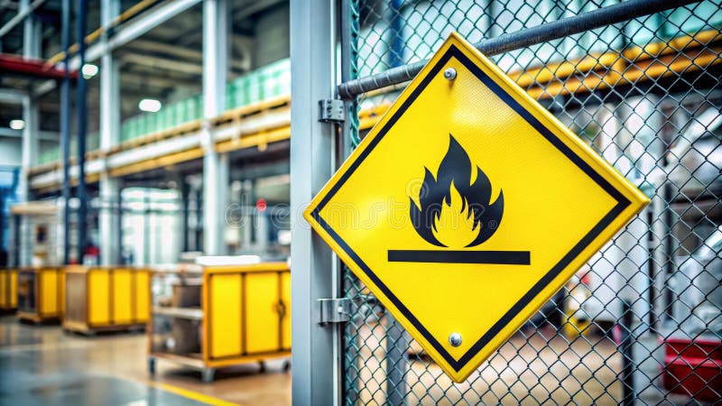 Flammable Gas Warning Symbol Essential Safety Signage for Hazardous ...