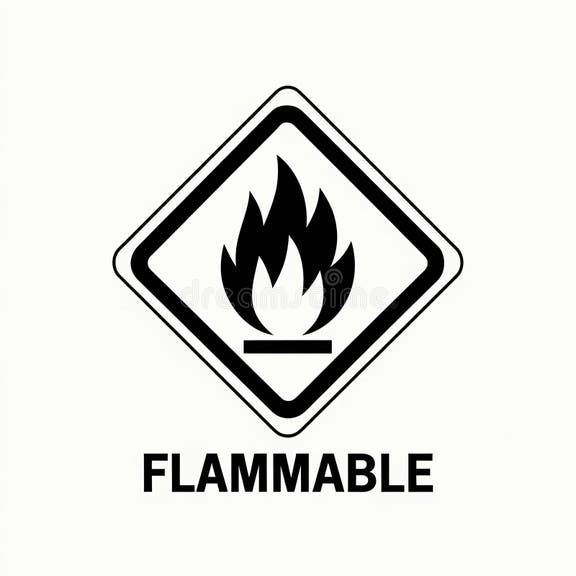 Flammable Hazard Symbol: Warning Sign Indicating a Risk of Fire or ...