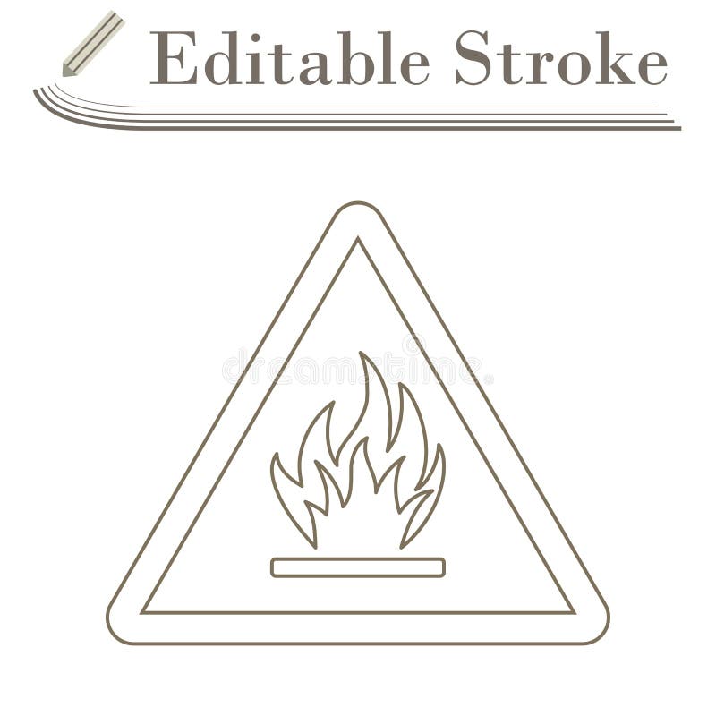 Flammable Icon stock vector. Illustration of icon, label - 254847794