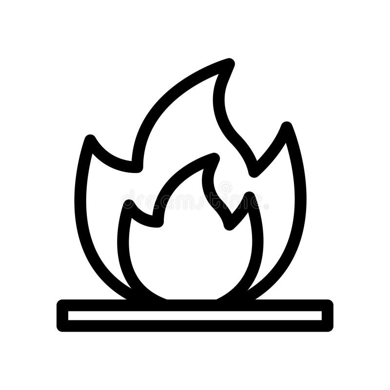 Flammable Line Icon Illustration Vector Graphic Stock Vector - Illustration of heat, fuel: 287317590