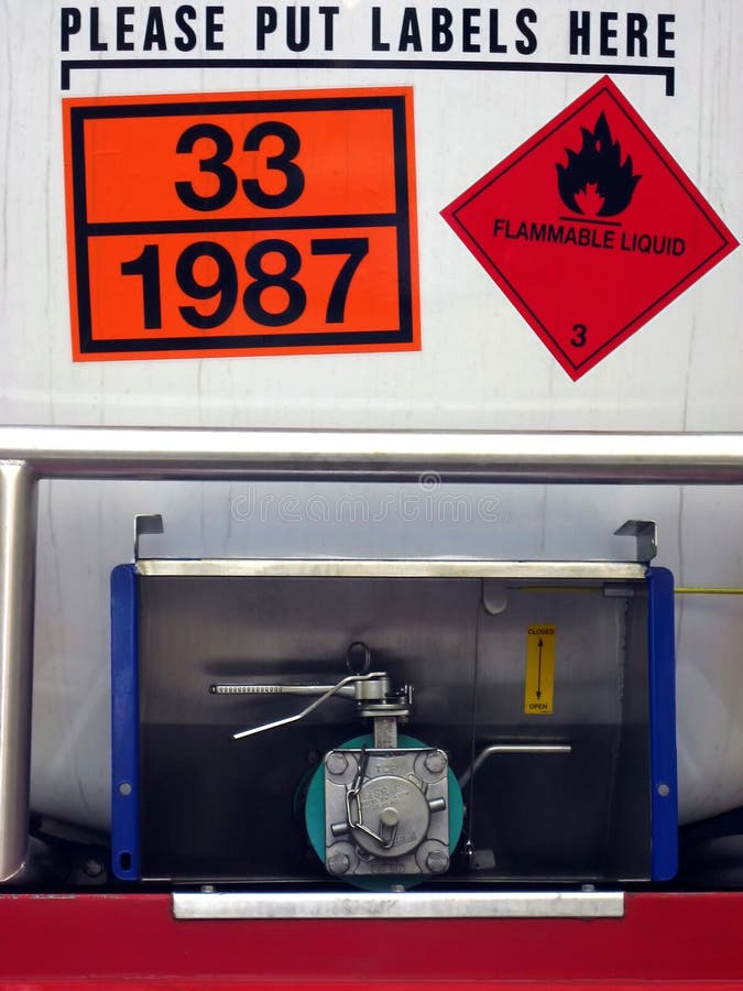 Flammable liquids stock photo. Image of information, plate - 65744994