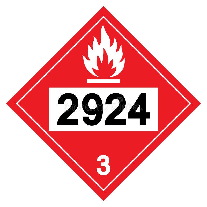 Flammable Liquid Corrosive UN2924 Symbol Sign, Vector Illustration ...