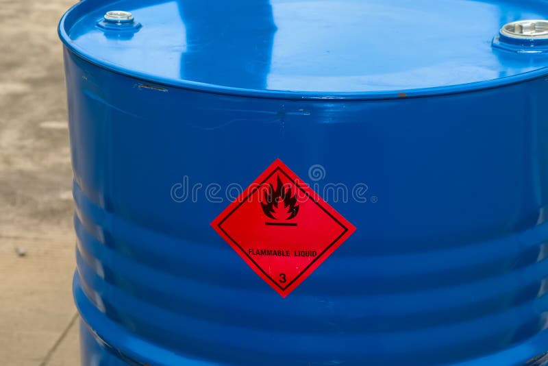 Flammable Liquid Symbol on the Chemical Tank Stock Image - Image of ...