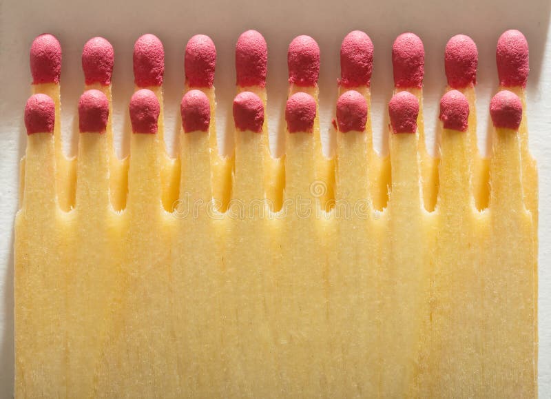 The Flammable Matches in the Matchbook Stock Image - Image of ...