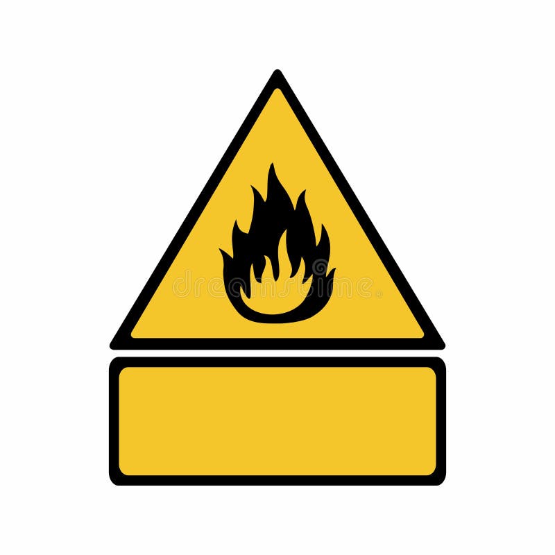 Flammable Material Sign Vector Design Stock Vector - Illustration of ...
