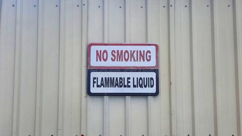 Flammable Material Warning Signs. Stock Photo - Image of care, design ...