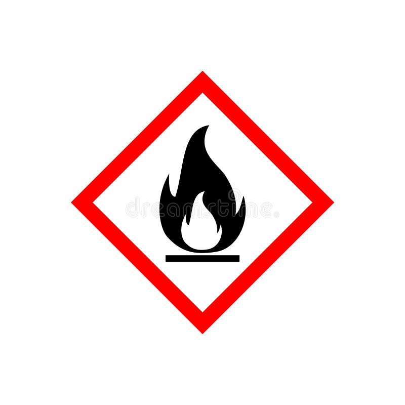 Flammable Materials Sign Stock Illustrations – 212 Flammable Materials ...