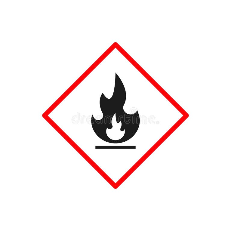 Flammable Sign, Flame Pictogram Vector Isolated Icon Stock Vector ...