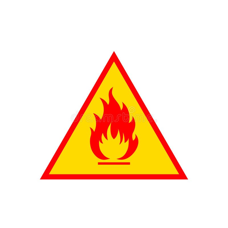Flammable sign icon stock vector. Illustration of beware - 89333146