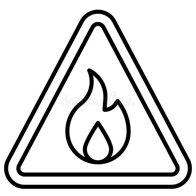 Flammable Sign Icon, Warning Sign Vector Stock Vector - Illustration of ...