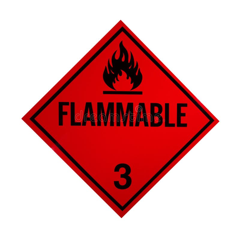 Flammable Warning Sign stock image. Image of flammable - 16148735